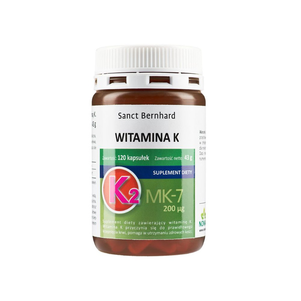 Witamina K2 120 kaps. K2 - MK7 | SUPLEMENTY DIETY \ WG SUBSTANCJI \ Witaminy PROFILAKTYKA ...