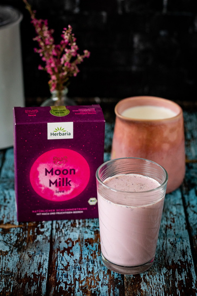 Bio moon milk Love 5 x 5 g - napój ajurwedyjski, maca, ashwagandha, jagody | ŻYWNOŚĆ BIO \ PUDRY ...